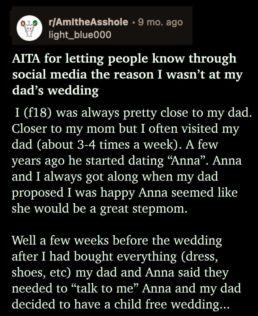 Dad & Fiancée Exclude His Daughter From Their Wedding After She Bought ...